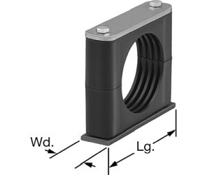 Industrial Hardware 77628 Vibration-Damping Routing Clamp Weld-Mount ...