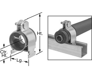 Industrial Hardware 91248 Strut-Mount Metal Routing Clamp for Insulated ...