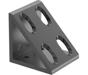 Industrial Hardware 161889 T-Slotted Framing, Black Open Gusset Corner ...