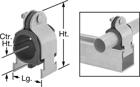 Industrial Hardware 113044 Strut-Mount Vibration-Damping Routing Clamp ...