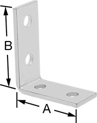 Industrial Hardware 83479 Strut Channel Bracket 90 Degree Aluminum 4-1/ ...
