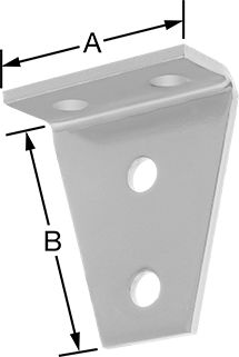 Industrial Hardware 60619 Strut Channel Bracket 90 Degree Four Holes ...