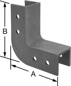 Industrial Hardware 47860 Wraparound 90 Degree Strut Channel Bracket