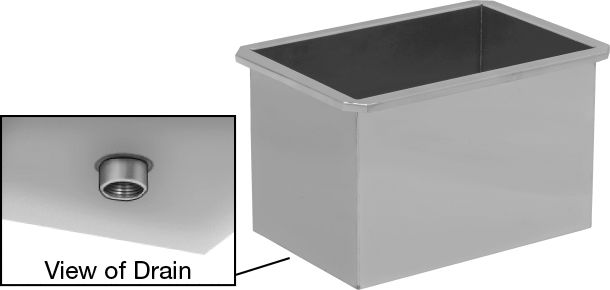 Industrial Hardware 142316 Rectangular Stainless Steel Batch Cans, with ...