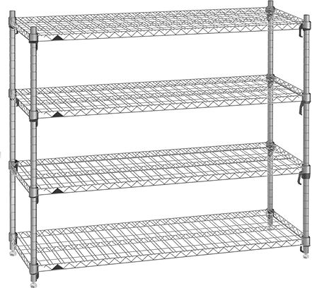 Industrial Hardware 10341 Heavy Duty Wire Shelving, with 4 Shelves ...