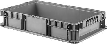 Industrial Hardware 13367 Stackable Plastic Tote Boxes, 24" x 15" x 7-1/2"