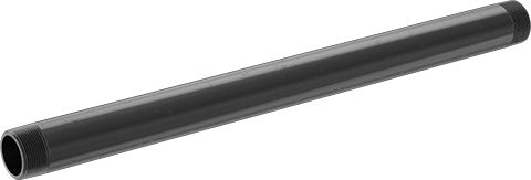 Industrial Hardware 59474 Thick-Wall Steel Welded Pipe Threaded on Both ...