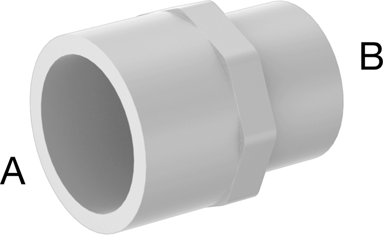 Industrial Hardware 219596 Standard-Wall PVC Pipe Fitting for Water ...