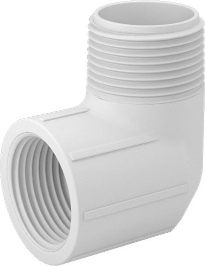Industrial Hardware 202117 Standard-Wall PVC Pipe Fitting for Water, 90 ...