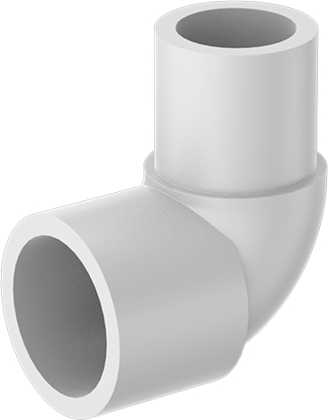 Industrial Hardware 223352 Standard-Wall PVC Pipe Fitting for Water, 90 ...