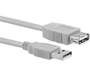 Industrial Hardware 55379 USB Cord A Plug x A Socket 3 Feet Long 2.0 ...