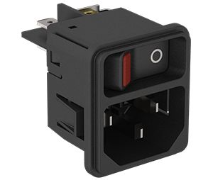 Industrial Hardware 154751 IEC Connector with Power Switch Red ...