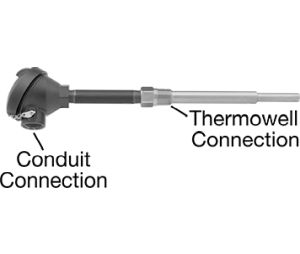 Industrial Hardware 11516 Threaded Thermocouple Probes with Thermowell ...