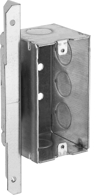 Industrial Hardware 192060 Steel Switch Box, Corner Bracket, 8 Knockouts