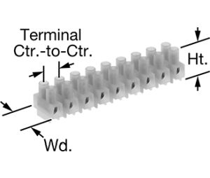 Industrial Hardware 114430 Touch-Safe Terminal Blocks, 600V AC/600V DC ...