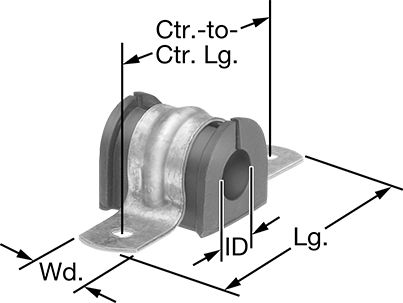 Industrial Hardware 44746 Vibration-Damping Routing Clamp Zinc-Plated ...