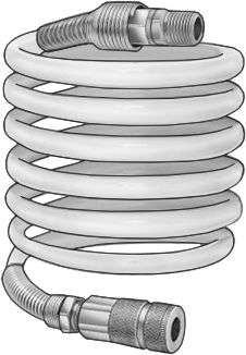 Industrial Hardware 100156 Retracting Air Hose with Fittings 1/4 ARO ...