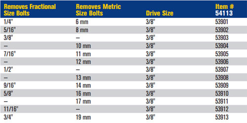 Irwin 54113 Hanson Bolt Extractor Set - Professional's Industrial - 13 ...