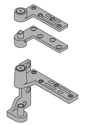 IVES 7215 SET-SP313 LH 3/4" Offset Top & Bottom Pivot Set - Dark Bronze ...
