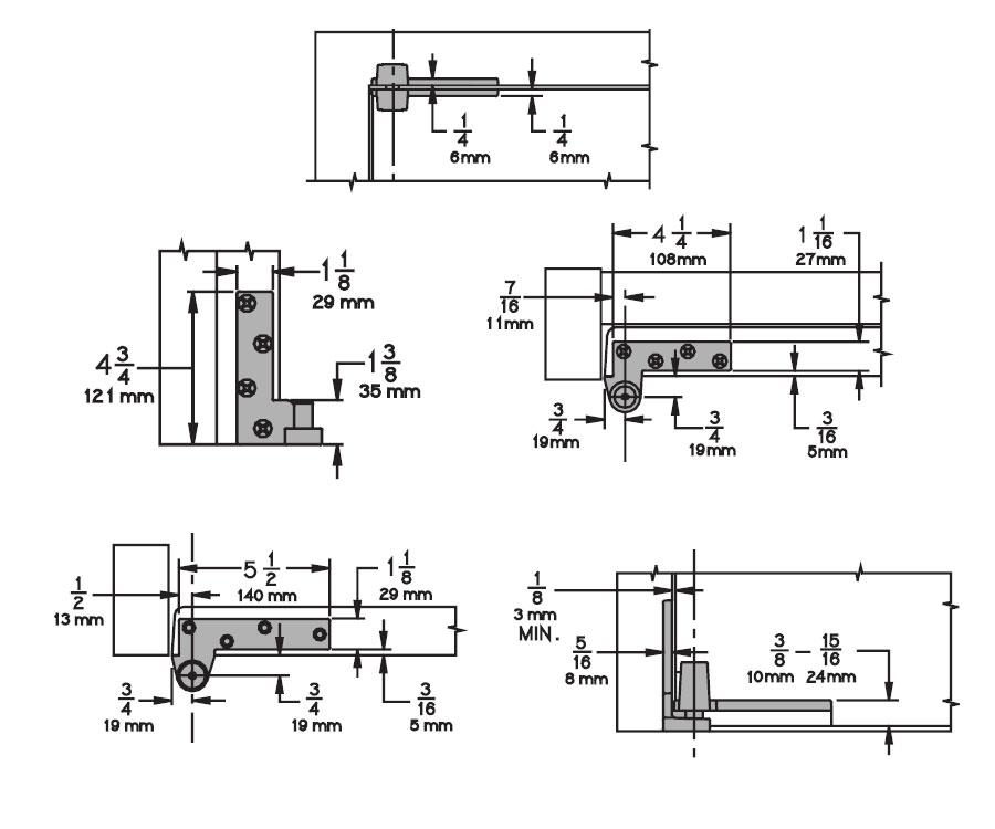 IVES 7215 SET-SP313 LH 3/4" Offset Top & Bottom Pivot Set - Dark Bronze ...
