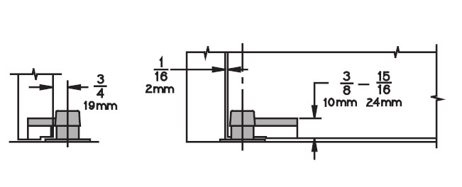 IVES 7222 BTM-US32 RH 3/4" Offset Bottom Pivot only - Polished ...
