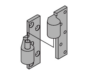 IVES 7230F INT-US32D Heavy Duty 3/4" Offset Intemediate Pivot only ...