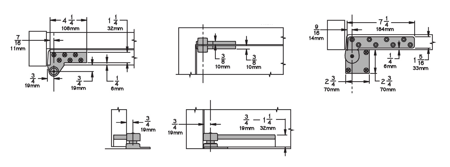 IVES 7230F SET-US32D Heavy Duty 3/4" Offset Top & Bottom Pivot Set ...