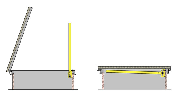 JL Industries LP-6 Curb Mounted Safety Post-Safety Yellow Painted