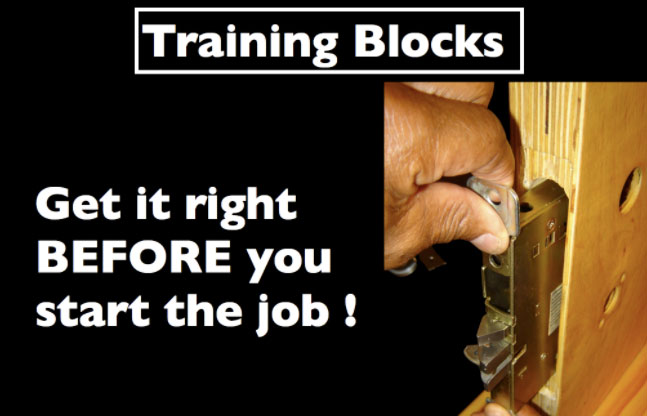 JustDoorToolz TBLOCK ML Training Blocks - Mortise Lock