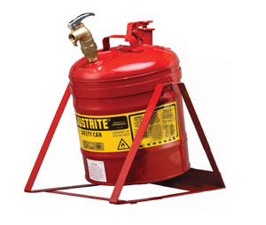 Justrite 7150156 Tilt Safety Can with Top Faucet and Stand for ...