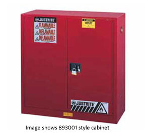 Justrite 896001 60 Gallon Sure-Grip® EX Safety Cabinet - Red