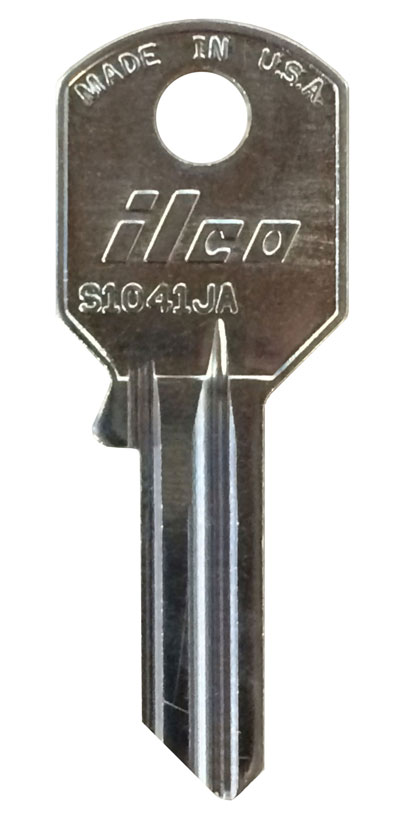 Kaba Ilco S1041JA Chicago Key Blank - Nickel Plated