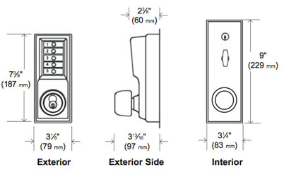 KABA Access 1011-26D-41 Cylindrical Lock, Combination Entry Only ...