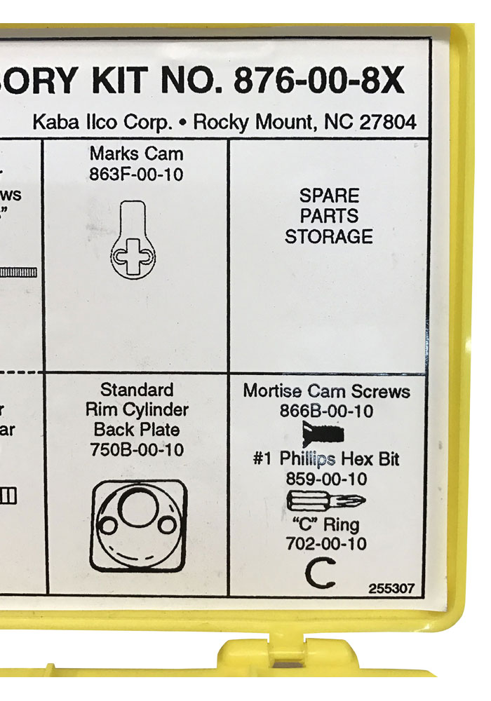 Kaba Ilco 876-00-8X Mortise Cylinder Cam Kit