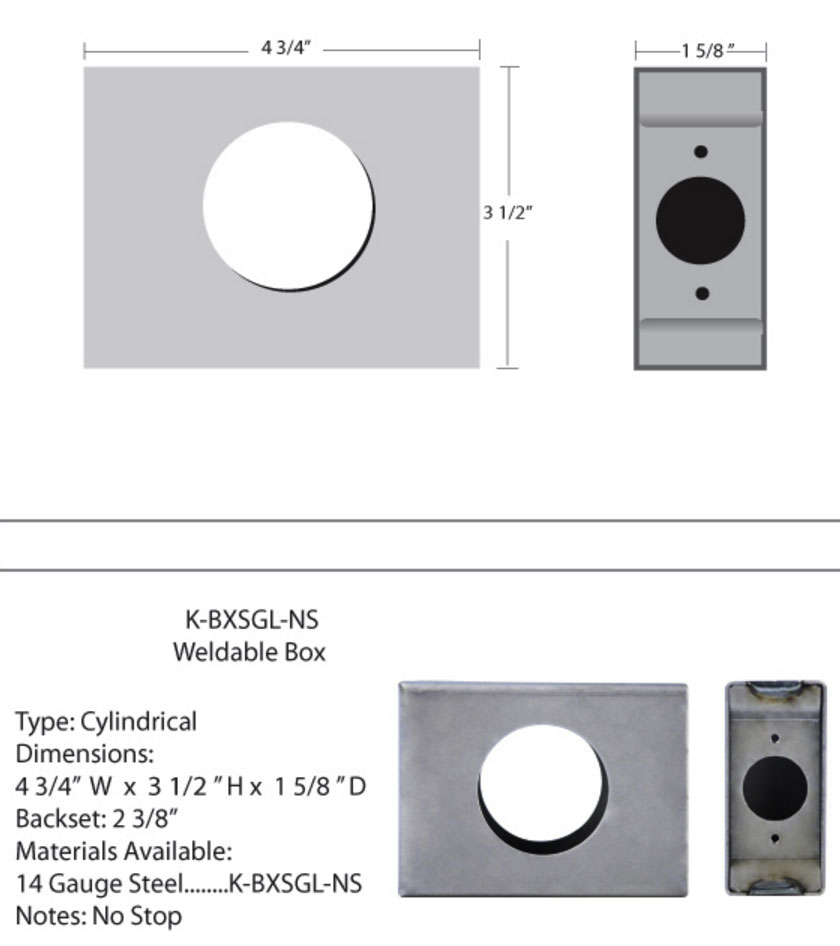 Keedex K-BXSGL-NS Standard Single Gate Box