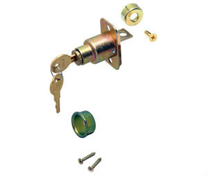 Knape & Vogt BX1062-US3A Pocket Door Lock, Brass, Keyed Alike