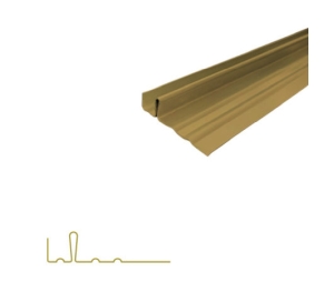 Legacy 4CHBR 38 Interlocking Metal Weatherstrip, Plain Rib Strip 1-3/4 ...