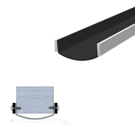 Legacy 7115-WP 64 Door Sweep with SRE Insert, White Powder Coat, 64" length