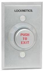 Locknetics 631ALEXDA 1-1/4" Aluminum Exit Pushbutton with Delayed Action
