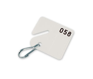 Lucky Line Products 259121 Square Slotted White Cabinet Tags with Hook ...