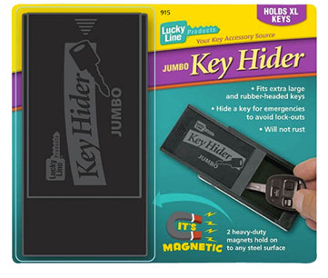 Lucky Line 91501 Jumbo Magnetic Key Hider, Plastic, 1/package, Black