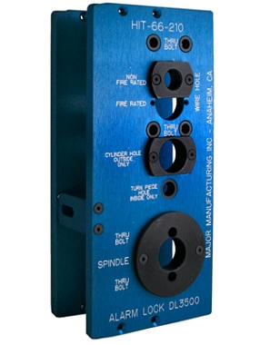 Major HIT-66-210 Template for Alarm Lock DL3500 Mortise Lock
