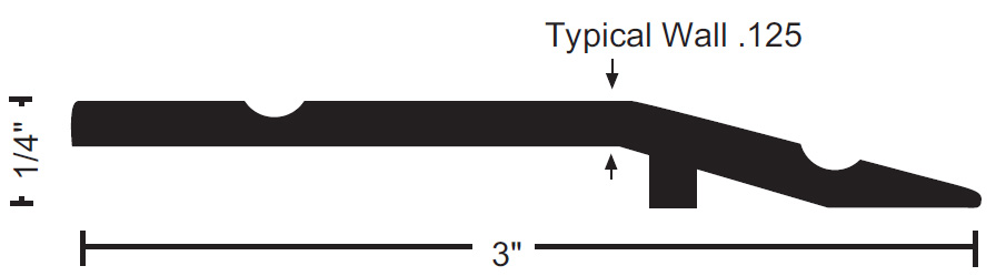 National Guard Products 315 72" Mill Finish Aluminum Half-Saddle Threshold