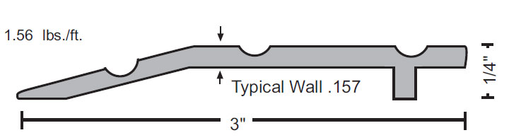 National Guard Products 315BR-722 42" Dark Oxidized Oil Rubbed Bronze Half-Saddle Threshold