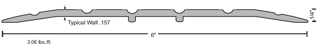National Guard Products 613BR 48" Satin Bronze 1/4" Saddle Threshold