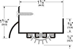 Pemko 216BDCFG 48 in. Bright Dip Clear Anodized AluminumDoor Bottoms ...