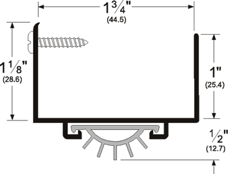 Pemko 217DV 80 in. Dark Bronze Anodized Aluminum Door Bottoms Door Shoe