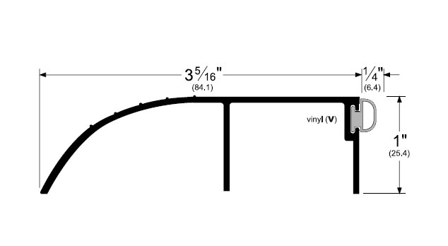 Pemko 2051GV 84" Gold Anodized Aluminum Residential/Bumper Threshold ...