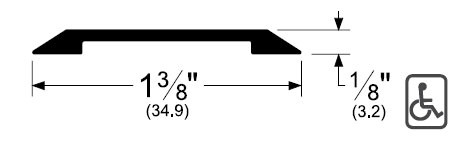 Pemko 2219A 72" x 1-3/8" x 1/8" Seam Binding - Mill Finish Aluminum