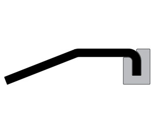 Pemko 252SSFG96 96" Stainless Steel Half Saddle Threshold with Frost Guard
